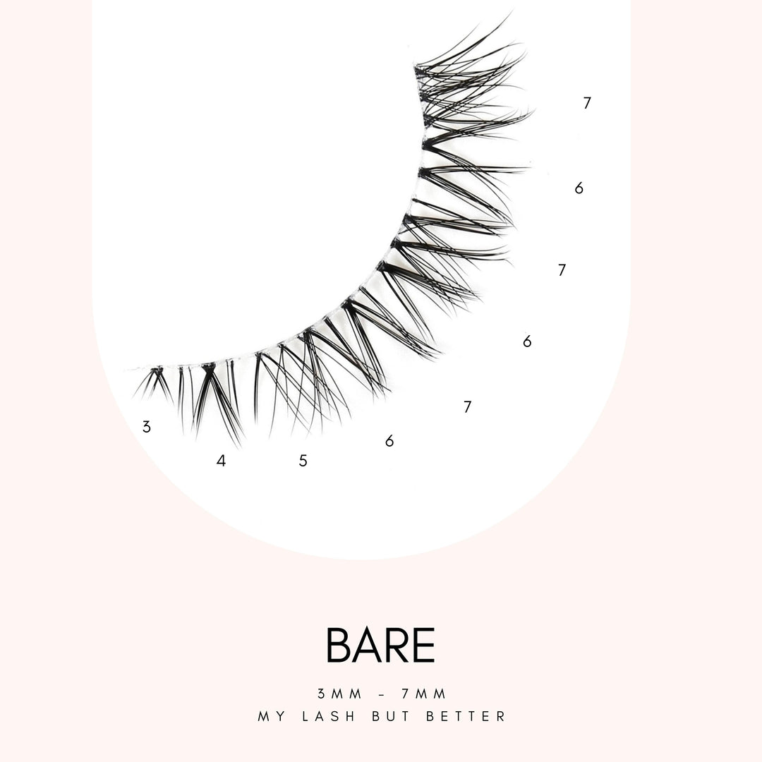BARE False Lashes - DIY Hybrid Lash Extensions | HanaDolly Lashes