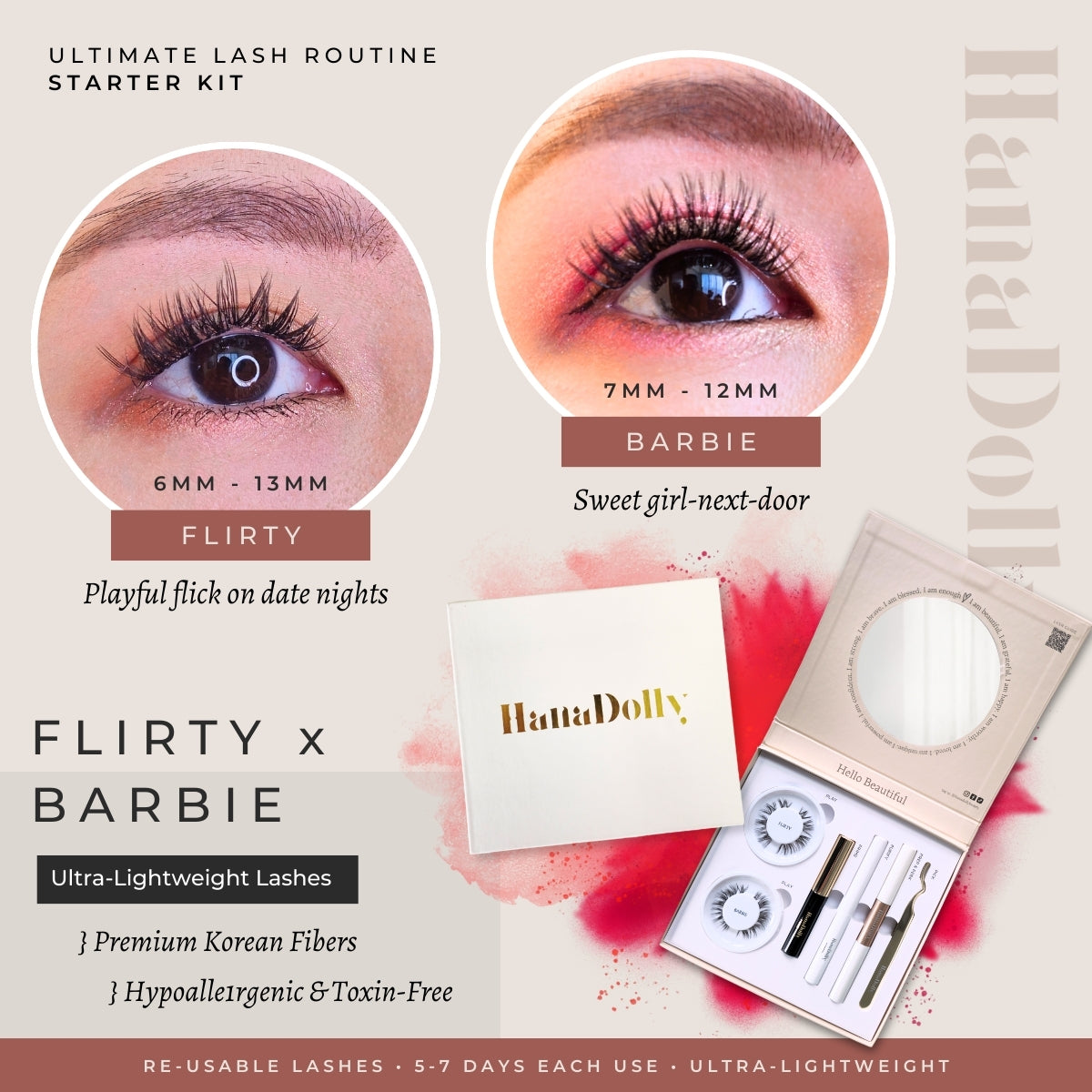 7-Minute Lash Routine Starter Kit - DIY Lash Extension Kit - HanaDolly SG