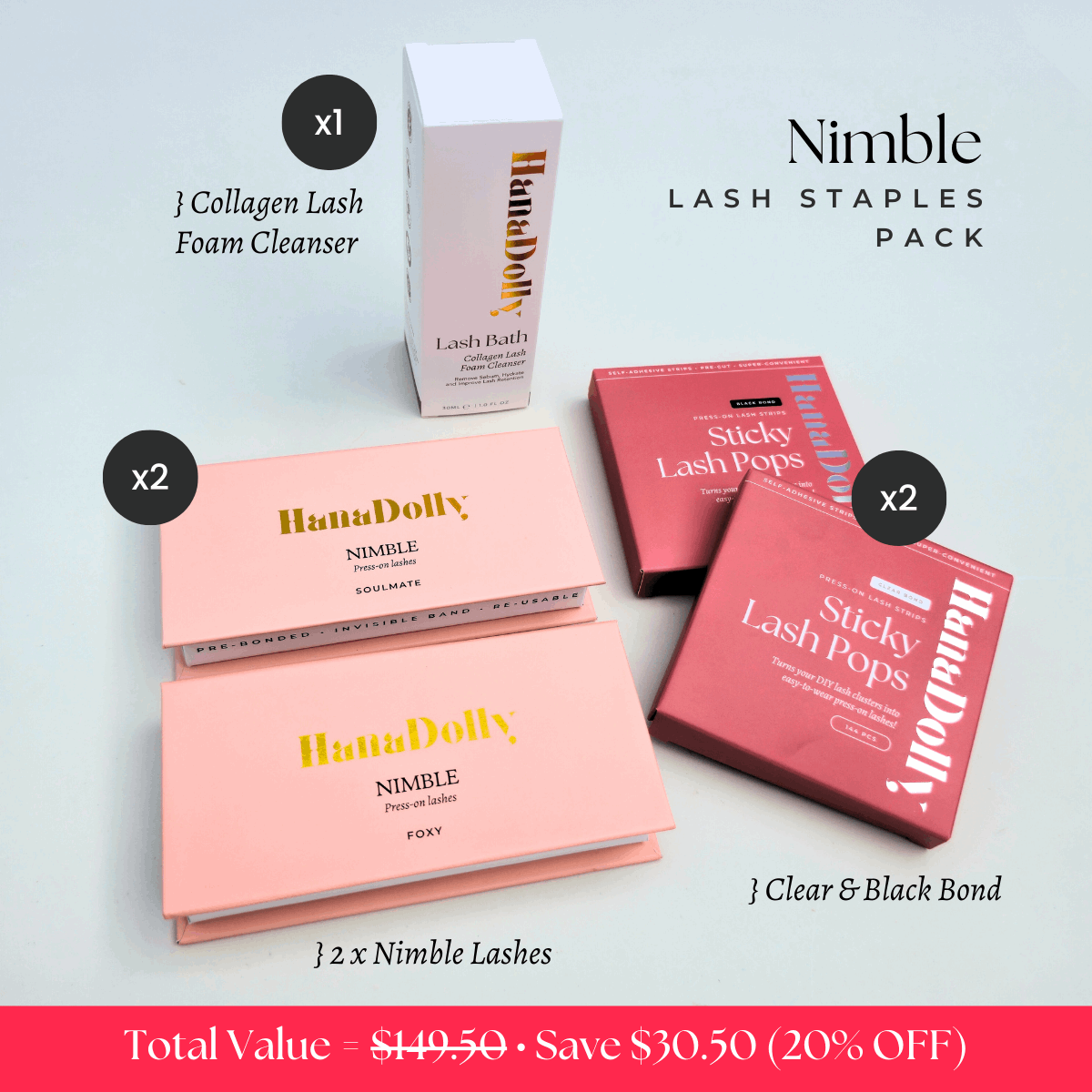 NIMBLE Lash Staples • DIY Press-On Lash Bundle Singapore • HanaDolly