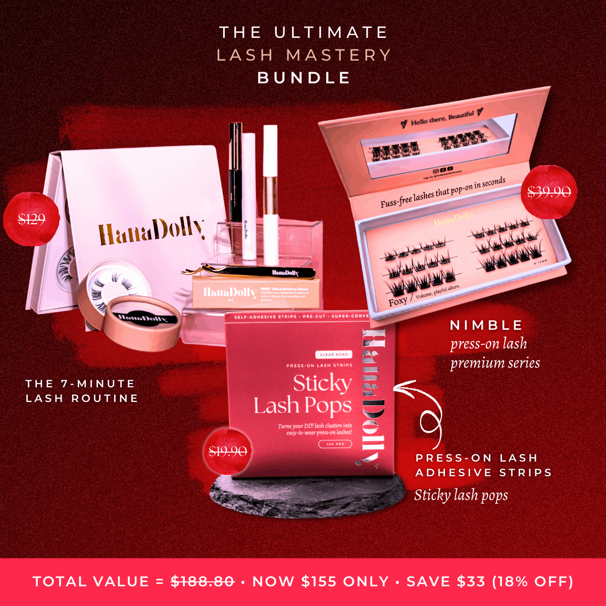 Ultimate Lash Mastery Bundle (3-in-1) • Save $39 | HanaDolly Lashes