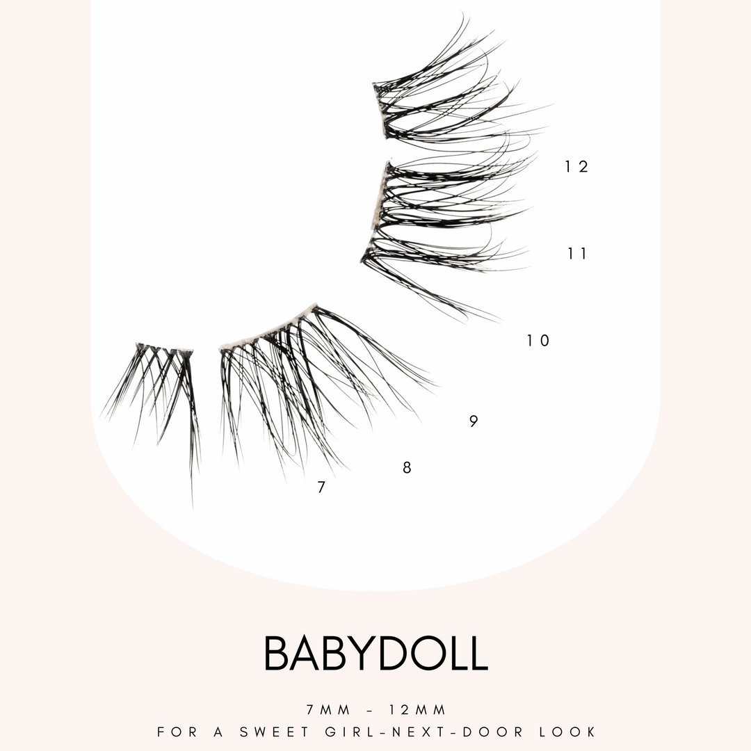 BABYDOLL False Lashes - DIY Hybrid Lash Extensions | HanaDolly Lashes
